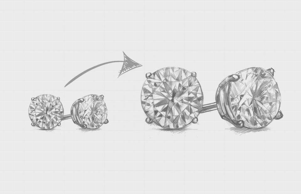 Diamond Studs, Diamond Stud Earrings at DiamondStuds.com