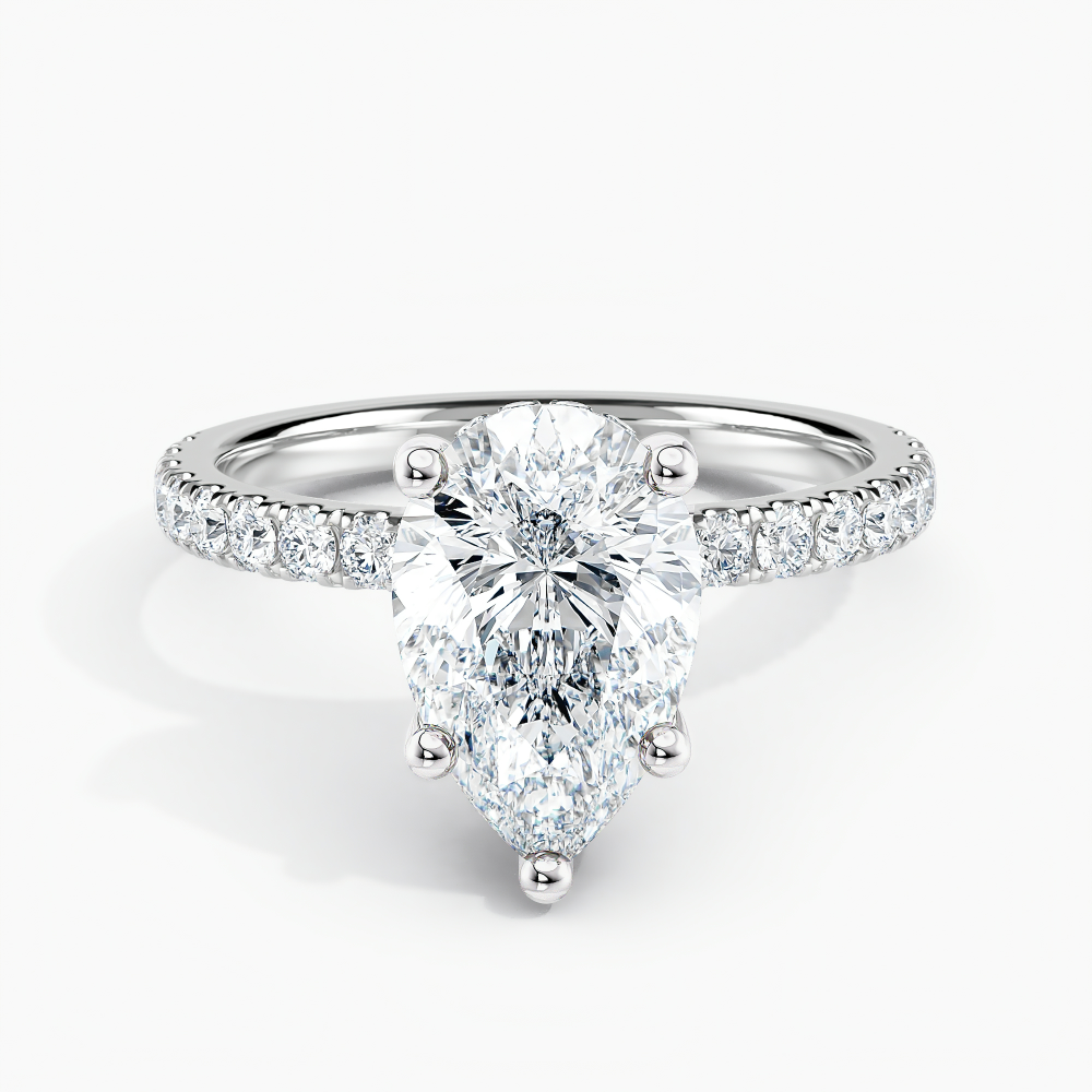Natural Diamond EGL USA Certified Hidden Halo Diamond Engagement Ring ...